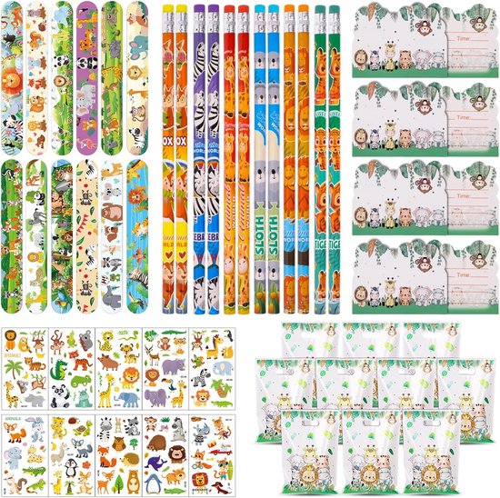 Pack of 54 Jungle Safari Gifts for Kids Birthday Party Favors - 12 ...