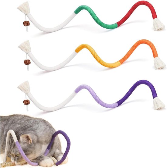 Interactieve Cat Rope Toys - Set van 3 Stuks voor Katten en Kittens met ...