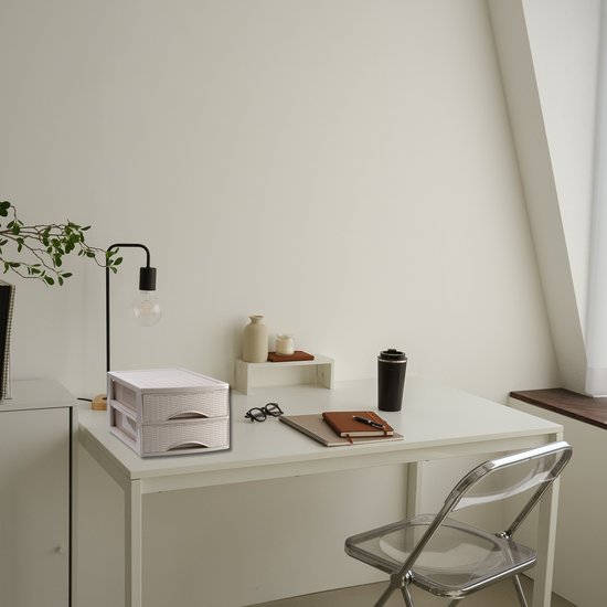 Plasticforte Ladekastje bureau organizer SORTED - 4x - 2 lades - beige ...