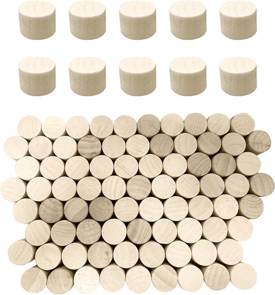 Kurkpluggen voor Reparaties - Houten pluggen - 80 stuks - 20 x 15mm | bol