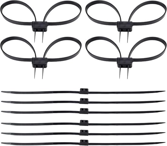 DEANKEJI Pack of 10 Cable Ties Long Double Lock Disposable Handcuffs ...