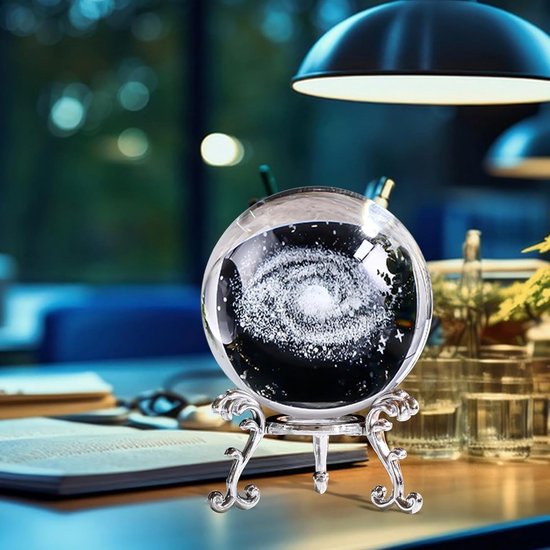 2-Piece Galaxy Planets Model Crystal Ball - 3D Crystal Planet Solar ...