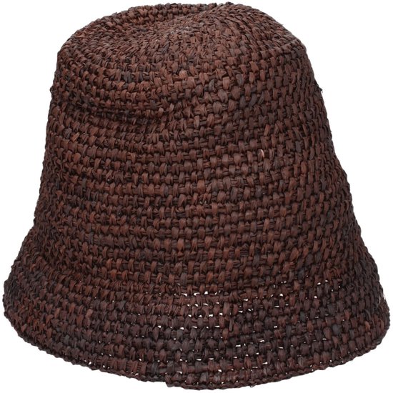 Raffia Casual Hat with Front Logo - Brown Hats | bol
