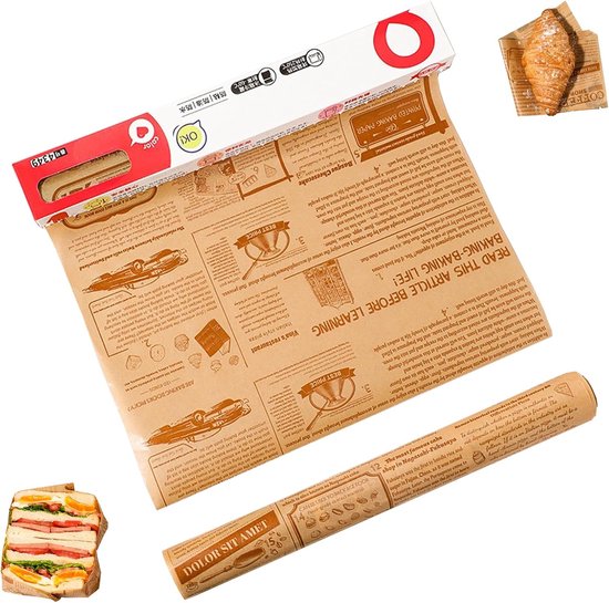 Baking Paper - Roll Food Sandwich Paper - 800 x 30 cm - Non-Adhesive ...