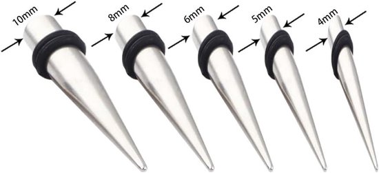 Inovra Plus - Roestvrijstalen oormeter voor oor stretching en conische ...