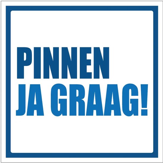 Pinnen ja graag bord - Dibond - 20 x 20 cm | bol