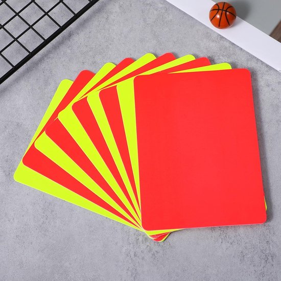 10 stuks voetbalscheidsrechterkaart - gele en rode kaart ...