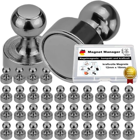Magnet Manager - Premium Mini Magneten - Kantoormagneten 12 x 16 mm ...