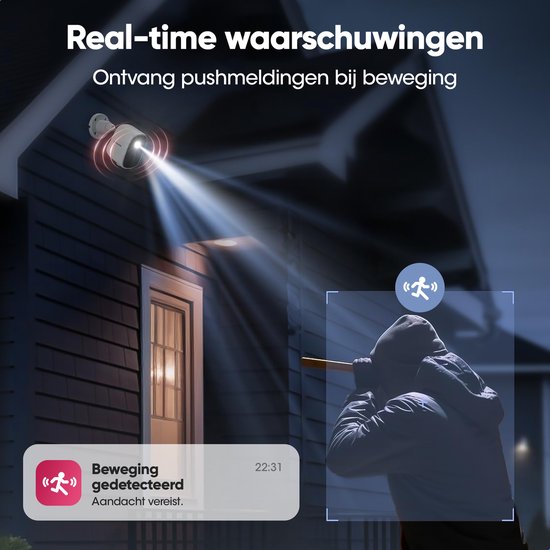 X-Sense SSC0A Slimme Beveiligingscamera met Nachtzicht - Buiten Camera ...