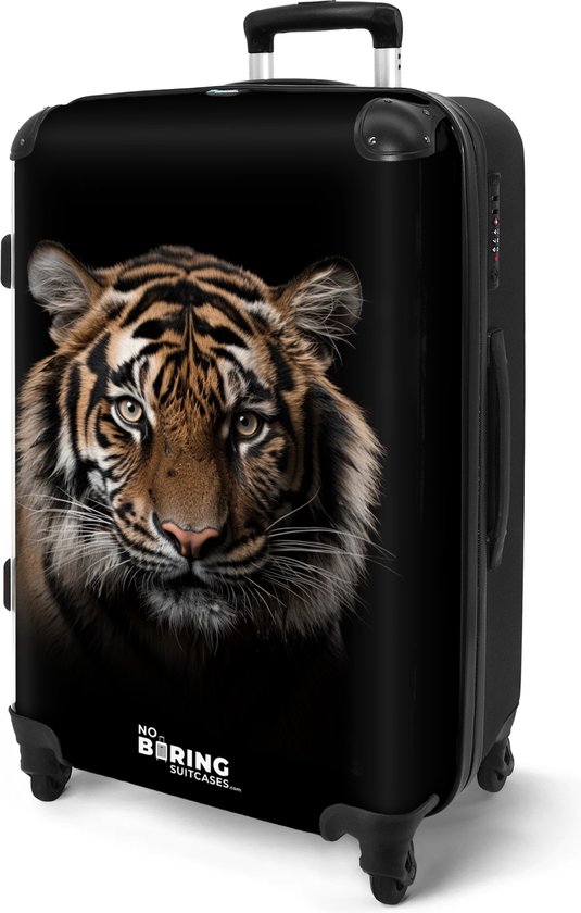 NoBoringSuitcases.com® - Koffer groot - Rolkoffer lichtgewicht - Tijger ...