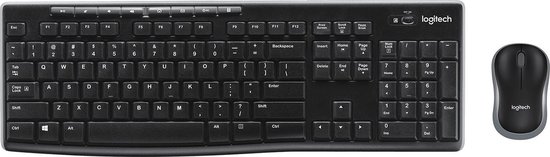 Logitech MK270 Toetsenbord RF Wireless - QWERTY - Zwart, Zilver | bol
