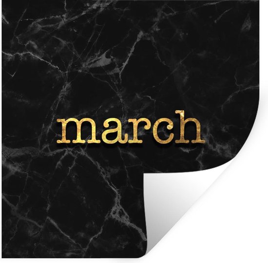 Muurstickers - Sticker Folie - Quote - Kalender - Maart - Goud ...