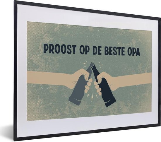 Fotolijst incl. Poster - Spreuken - Proost op de beste papa - Quotes ...