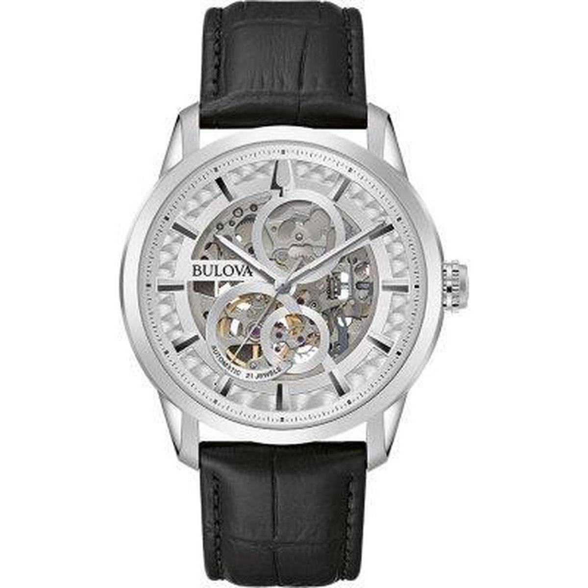 Bulova Sutton Horloge - Bulova heren horloge - Zilver - diameter 43 mm ...