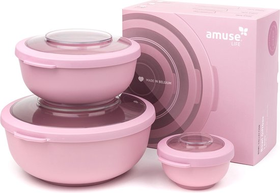 Amuse bowl - Lunchbox - Set van 3 - Tritan Deksel - Stapelbaar - 200 ...