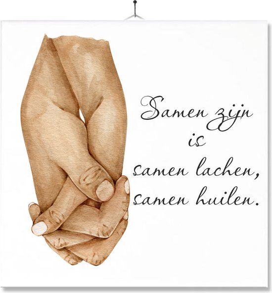 Tegel Met Opdruk | Liefde | Partner | Valentijn | Kado | Samen zijn is ...