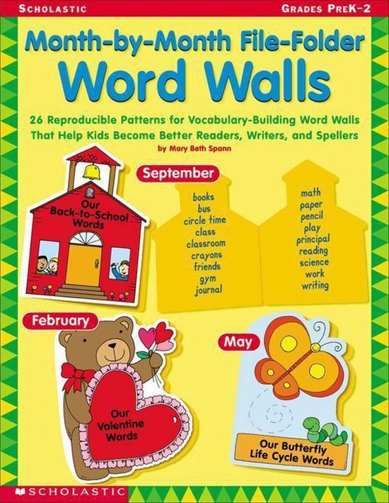 Month-by-Month File-Folder Word Walls: 26 Reproducible Patterns for ...
