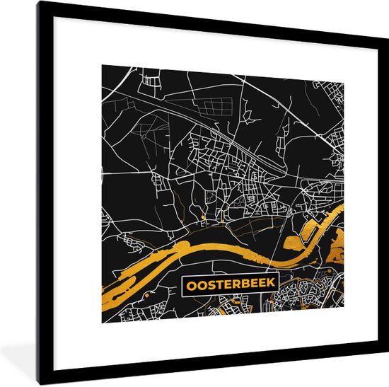 Fotolijst incl. Poster - Oosterbeek - Stadskaart - Plattegrond ...