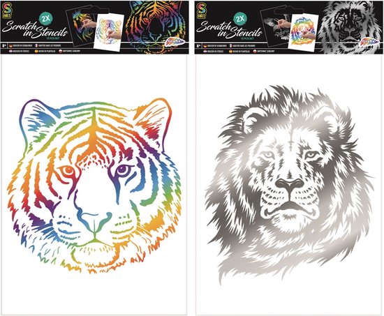 Grafix A4 Scratch in stencils 2 vel (1 stuk) assorti | bol.com