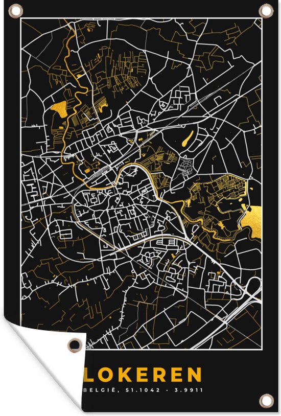 Tuinposters buiten Goud - Stadskaart - Plattegrond - Lokeren - Kaart ...