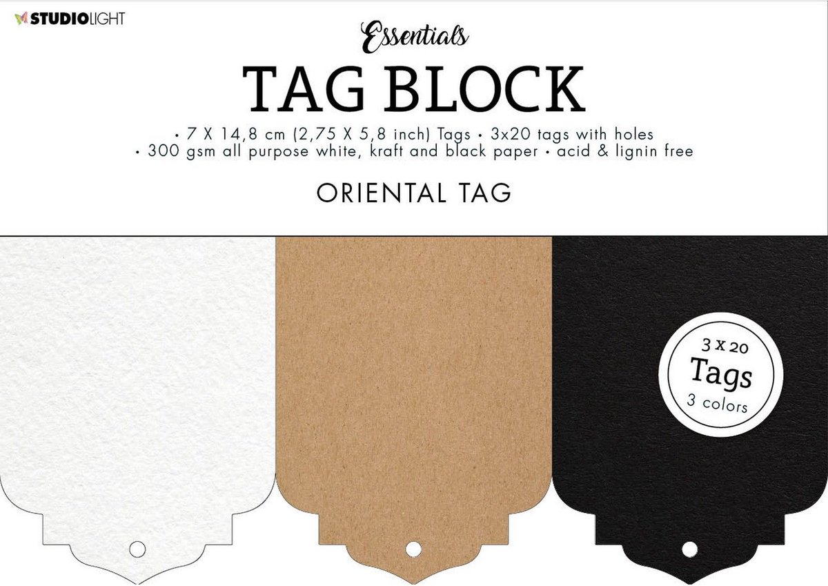 Essentials tag block - Oriental - nr.02 | bol