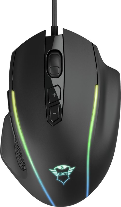 Trust GXT 165 Celox - RGB Gaming Muis - 10.000 DPI - Zwart | bol.com