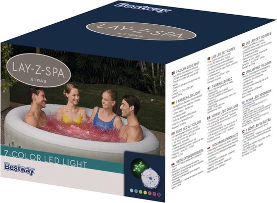 Bestway Lay-Z-Spa Lamp met 7 kleuren LED 9,2x6,2 cm | bol