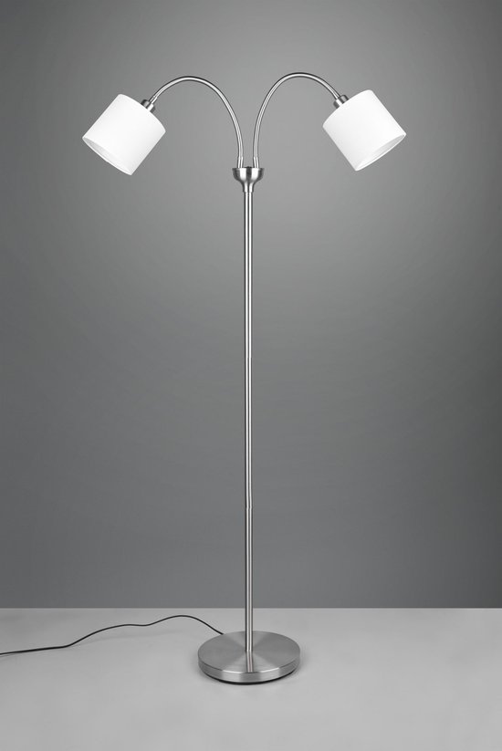 Reality Tommy - Vloerlamp Modern - Grijs - H:130cm - E14 - Voor Binnen ...