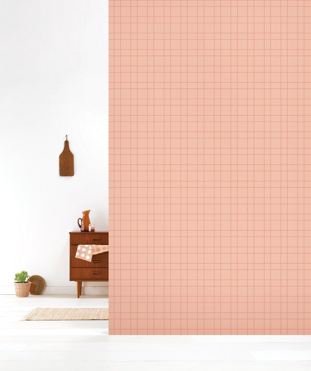Roomblush - Behang Grid - Rol / Koper. | bol.com