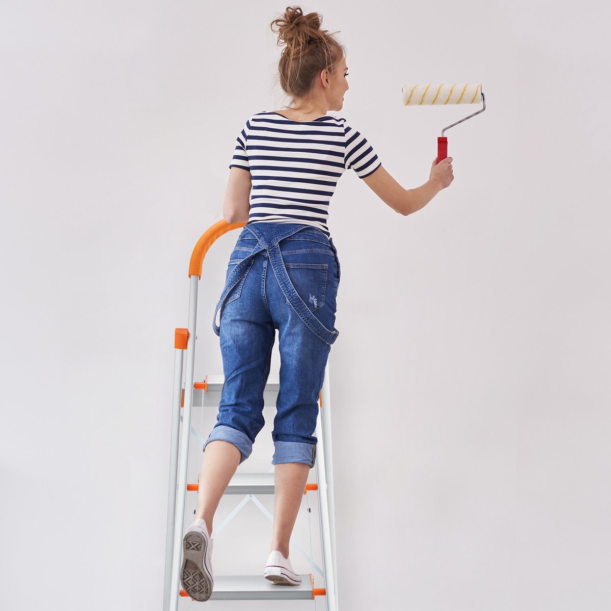 Escalier domestique pliant Relaxdays - aluminium - escalier de cuisine ...