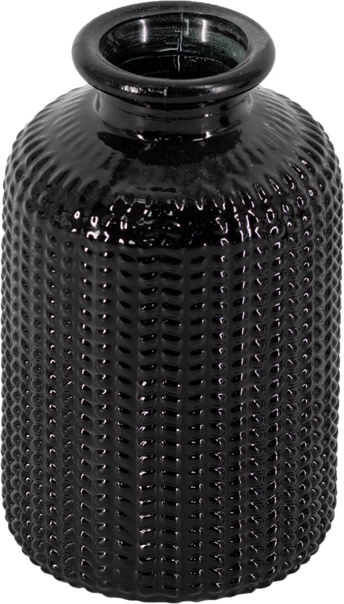 Glazen vaasje zwart | bol.com