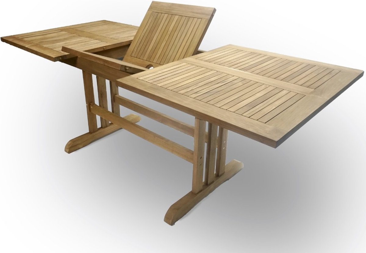 Teakhouten Tuintafel | Uitschuifbare Tuintafel | Rechthoekig | 180 ...