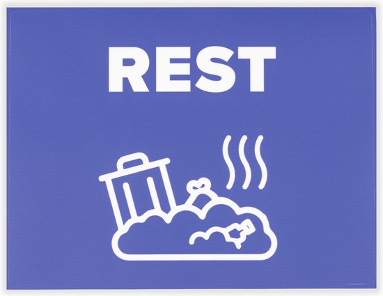 Afvalstickers Restafval - 25 x 19 cm - Container stickers - Kliko ...