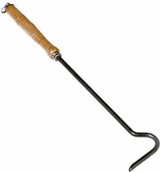 Vuurpook - 46cm - Kachelpook - staal - hout - haak | bol.com