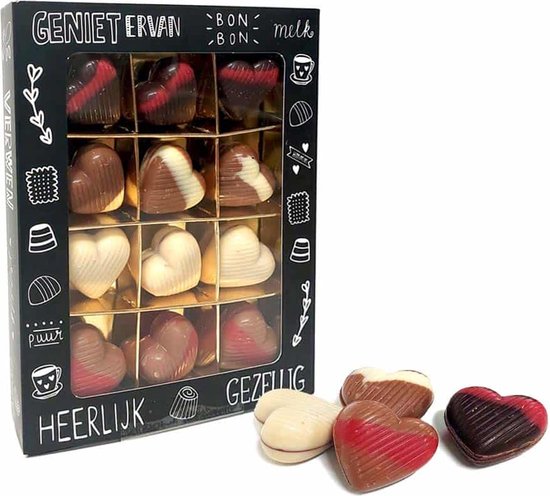 Pure Chocolade Hartjes 12 x 135 gram | bol