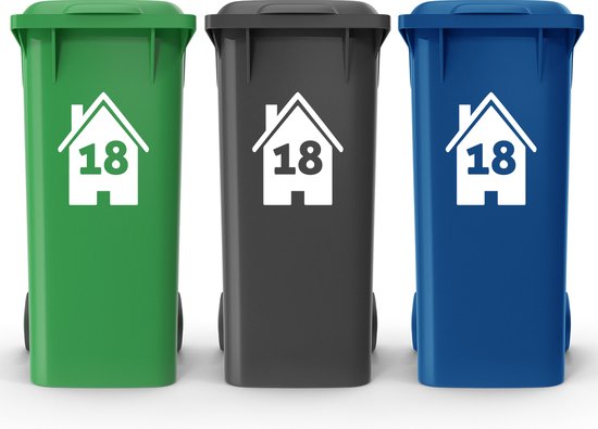 Container Stickers - Voordeelset 4 stuks - 15x20 cm - Container / Kliko ...