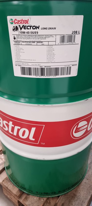 CASTROL VECTON LONG DRAIN 10W-40 E6/E9 208Liter | bol.com