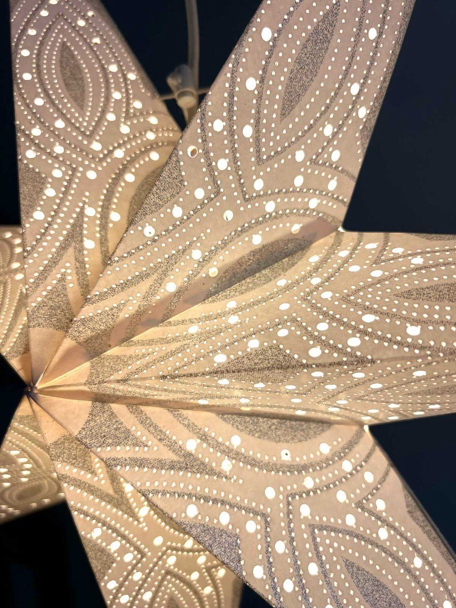Kerstster papier met verlichting - 60 cm diameter, 24 cm diep - Kerst ...