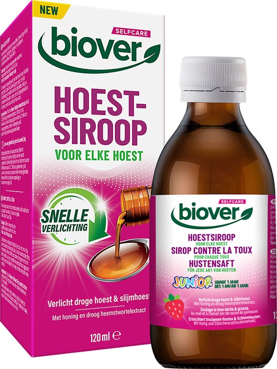 Biover® Selfcare – Hoestsiroop – Droge Hoest & Slijmhoest – 120 ml ...