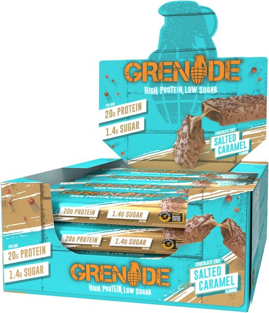 Grenade Protein Bars 12repen Choco Chip Salted Caramel | bol.com