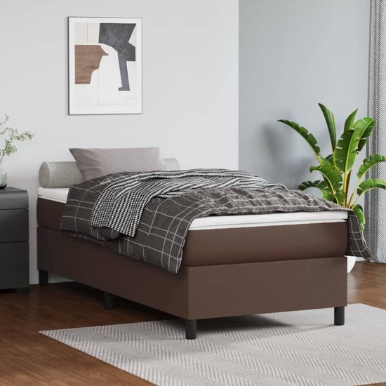 vidaXL Boxspringframe kunstleer bruin 90x200 cm | bol.com