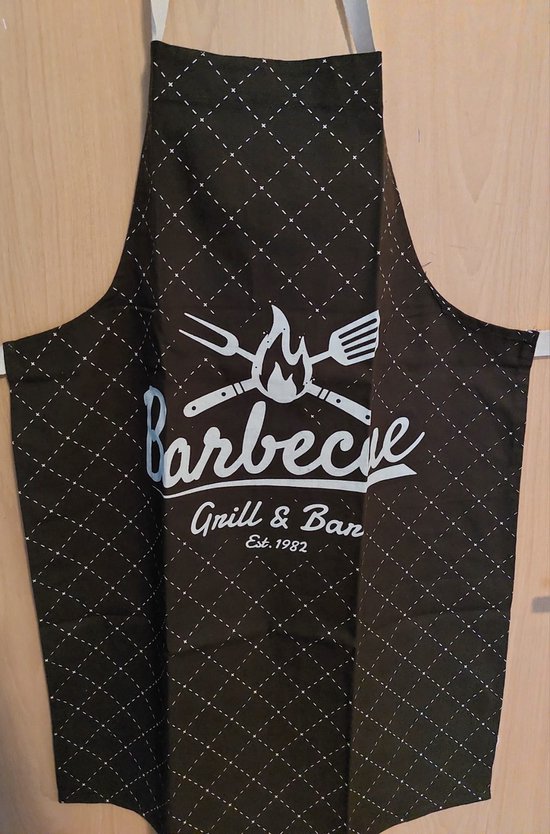 Barbecueschort - Grijs - Barbecue Grill & Bar - 84 x 60 cm - BBQ Schort ...