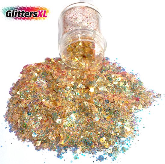 GlittersXL - Chunky Glitters (Goud) (Volume 8g) [Festival Makeup ...