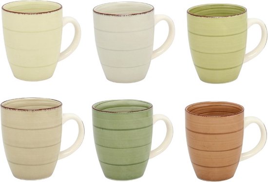 Studio Tavola Mokken Deep Forest Groen & Bruin 350 ml – Set Van 6 ...