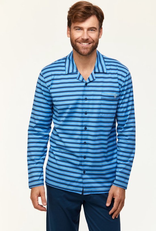 Woody Heren Pyjama blauw - maat L | bol.com