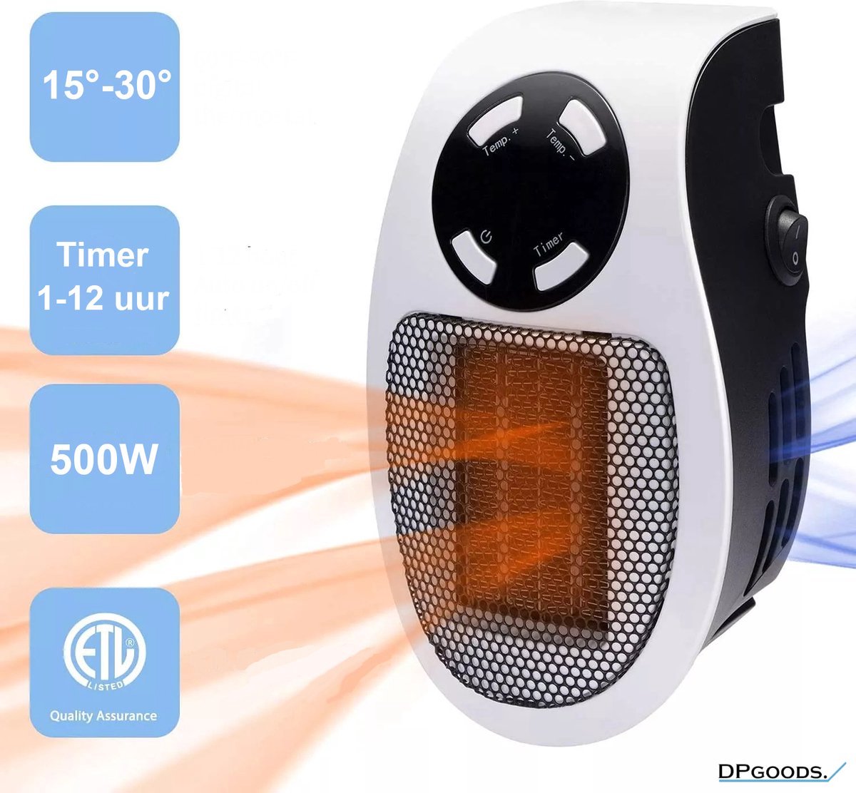 JM - Mini kachel - Stopcontact verwarming - kleine verwarming - zuinige ...