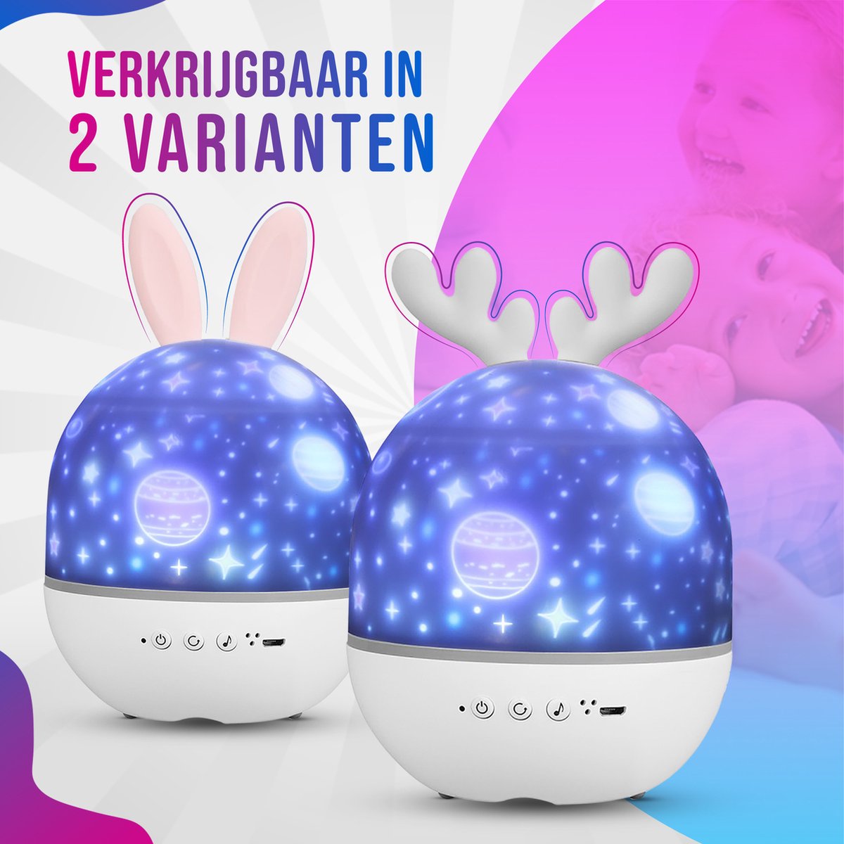Cute Elf - Sterren Projector - Nachtlampje - Kinder Lamp - Sterrenhemel ...