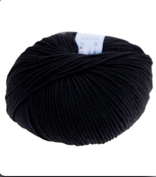 Merino Wool 50gr / 125mtr, Black | bol