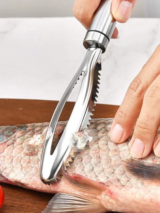 Visschraper + Visgraatpincet Set - Multifunctionele 2 in 1 Roestvrij ...