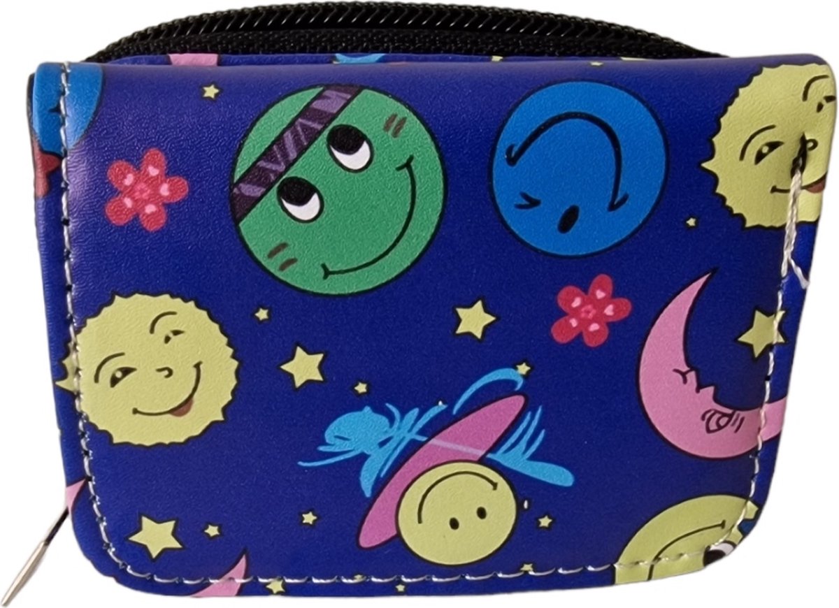 Kinderportemonnee - Portemonnee - Klein - Smiley Blauw | bol.com